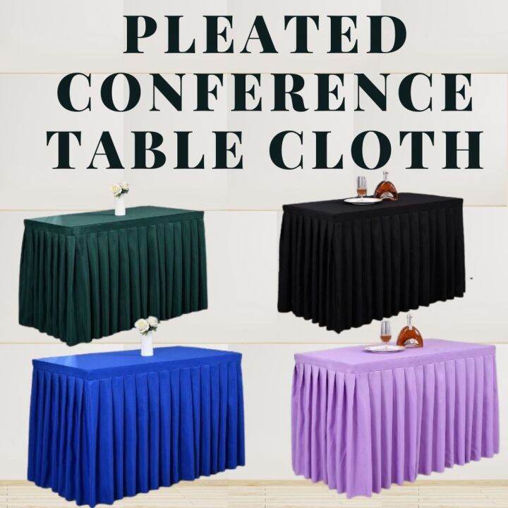 Plain Colors Pleated Conference Table Cloth (Katrina US Cotton Fabric ...