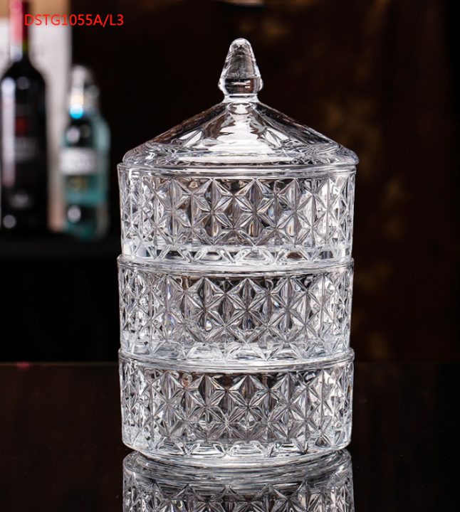 Home Glassware DELI Unique Designed Pedestal Big Clear Fancy Luxury ...