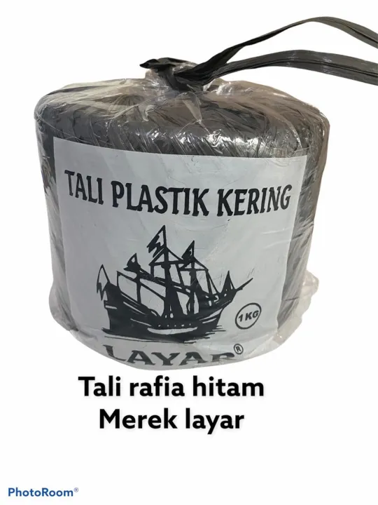 TALI RAFIA/TALI PLASTIK/TALI IKAT MEREK LAYAR UKURAN 1KG WARNA DAN ...