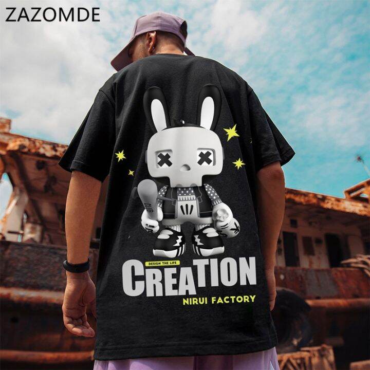 ZAZOMDE Baju Kaos Distro aesthetic Creation Pria wanita Model Luar ...