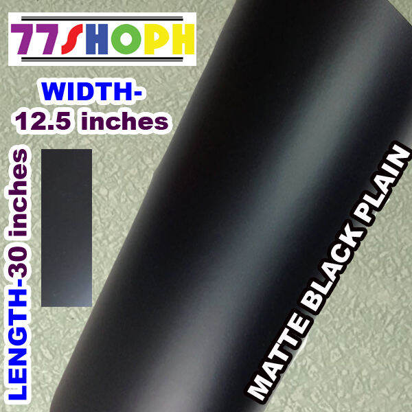 Matte Black Plain Wrap Vinyl Sticker 30 inches x 12.5 inches | Lazada PH