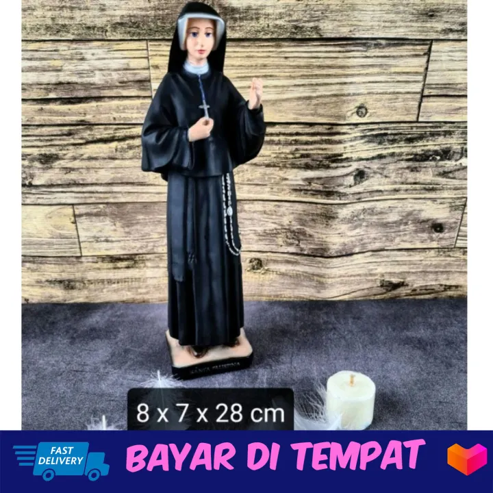 Patung Santa Faustina Devosi Kerahiman Ilahi Koronka | Lazada Indonesia