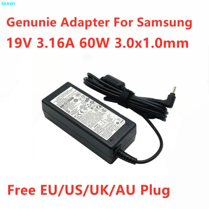 Original-2022 New Genunie 19V 3.16A 60W 3.0x1.0mm AC Adapter For ... Original-2022 New Genunie 19V 3.16A 60W 3.0x1.0mm AC Adapter For ...