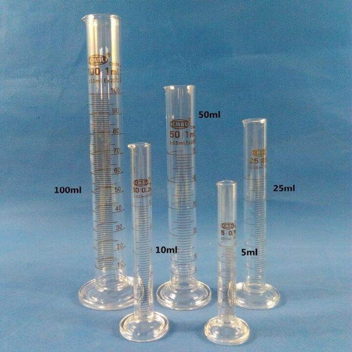 LBT Borosilicate Glass Graduated Measuring Cylinder Laboratory 5ml to ...