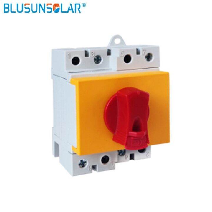 DC Solar Isolator Switch PV 1000V 32A 2P Din Rail Mounting Rotating ...