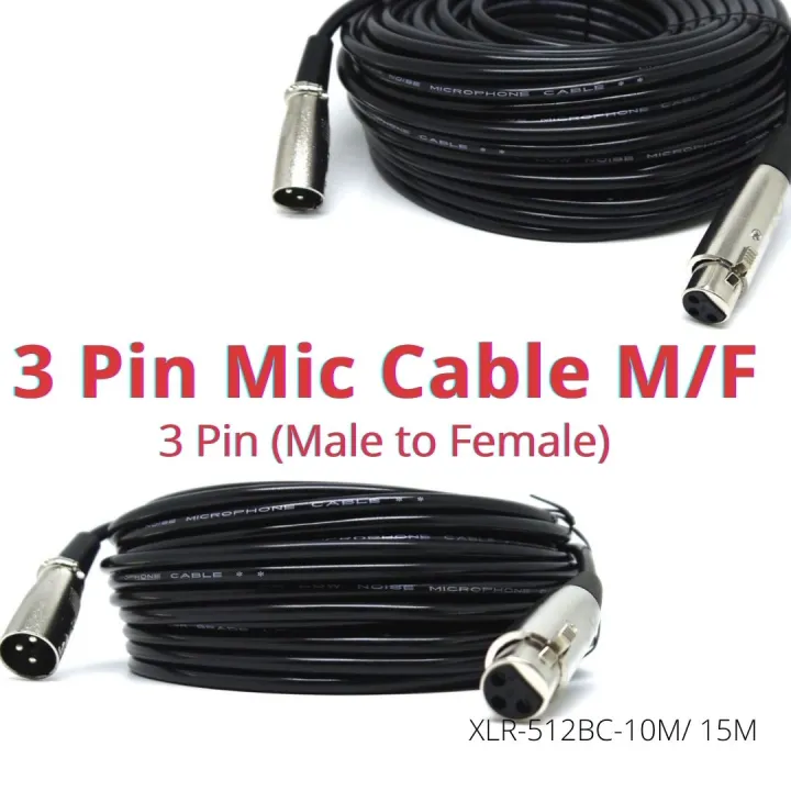 3C Connections / XLR 3 PIN Microphone Cable (10-15 Meters) | Lazada PH