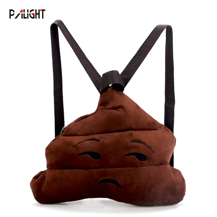 PAlight Cartoon Plush Backpack Emoji Stool Poop Shoulders Bag Soft ...