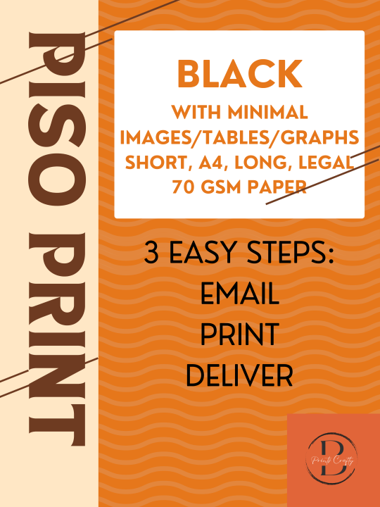 Piso Print - Black (Minimum of 20 pages) | Lazada PH