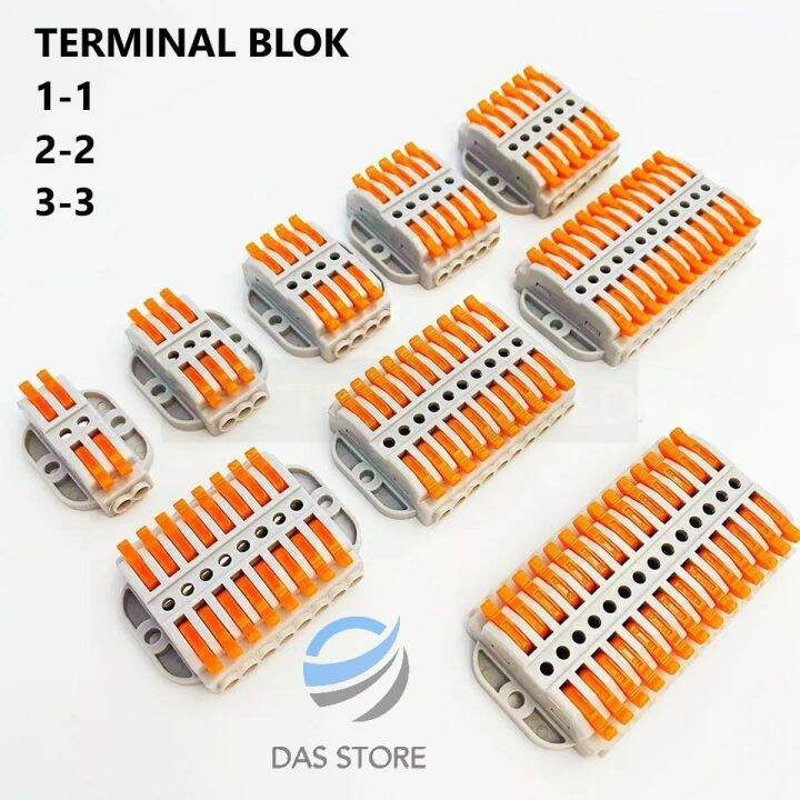 Terminal Paralel 1/2/3 Line Konektor Jalur Kabel Sambungan Compact Cage ...
