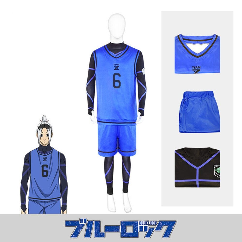 【Ready Stock】 Anime Blue Lock Cosplay Costume Isagi Yoichi - Puket Stores