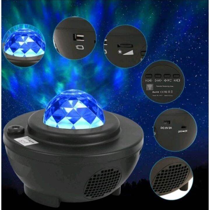 Lampu Proyektor Langit Remot Lampu Tidur Langti Bintang dengan Speaker ...