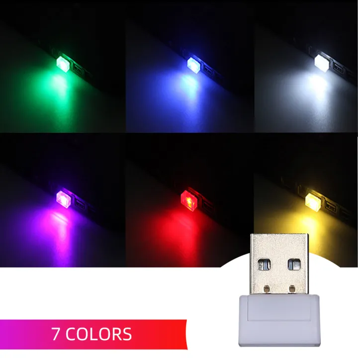 Mini USB Light LED Voice Controlled Car Interior Ambient Light Neon Car ...
