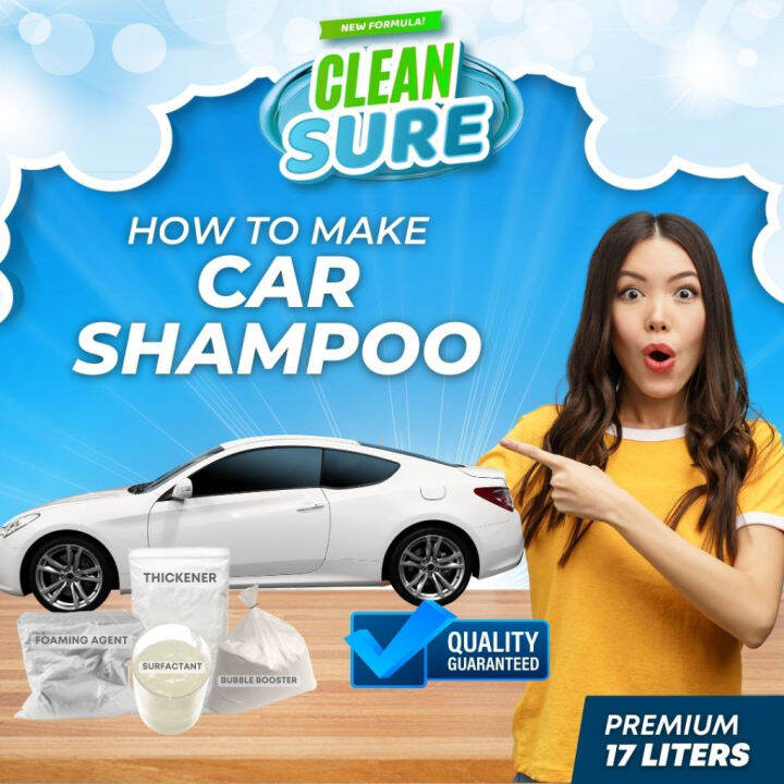 CleanSure Premium DIY Car Shampoo Kit 17L Yield Highly Concentrated ...
