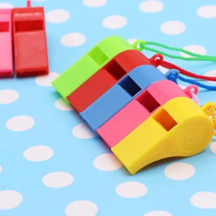100% Original AMZ 24Pcs/1Pack Colorful Plastic Emergency Whistle Loud ...