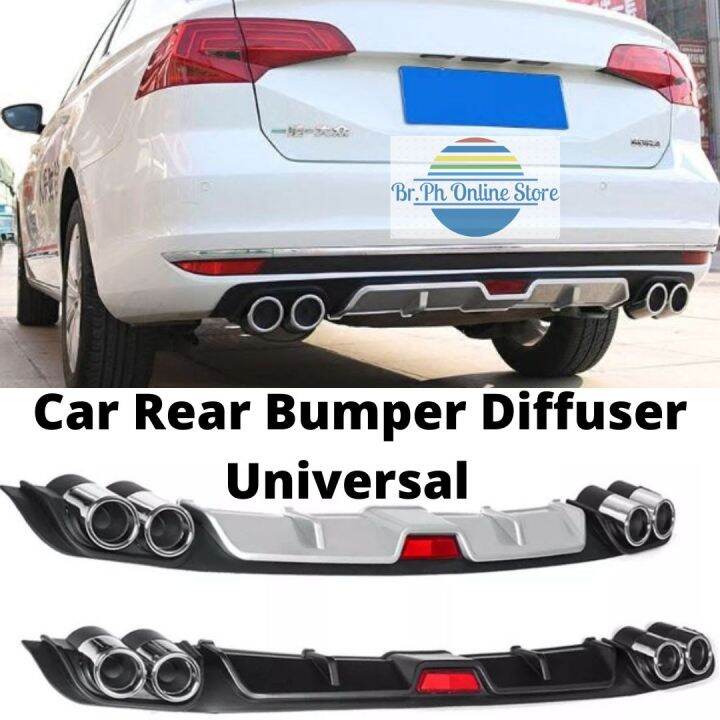 Car Rear Bumper Diffuser Universal Lip Anti Bump Scratch High Quality ...