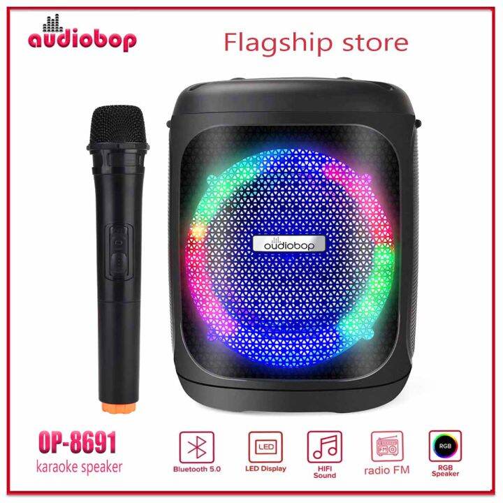 Audiobop 8Inch Karaoke Wireless Bluetooth Portable powerful bass 1+1 ...