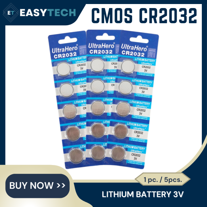 EASYTECH | CMOS 2032 Lithium Battery 3V for PC | Lazada PH