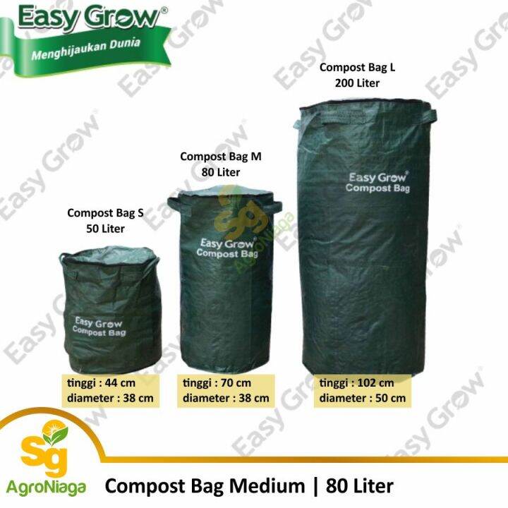Compost Bag 80 Liter Hijau Easy Grow | Lazada Indonesia