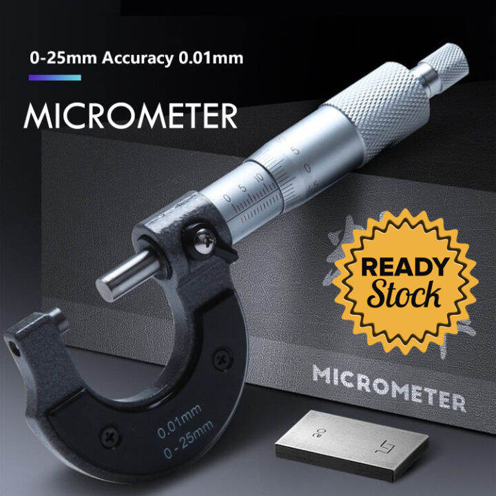 Micrometer 0-25mm 0.01mm Mikrometer Micro Mikro Meter Jangka Sorong ...
