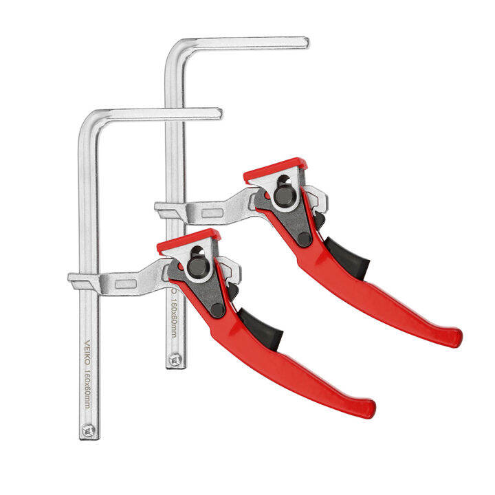 VEIKO 2PCS Quick Guide Rail Clamp Carpenter F Clamp Quick Clamping for ...