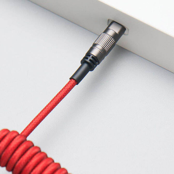 1.5m Keyboard Cable Type C To USB Coiled Cable Wire Electroplated Joint ...