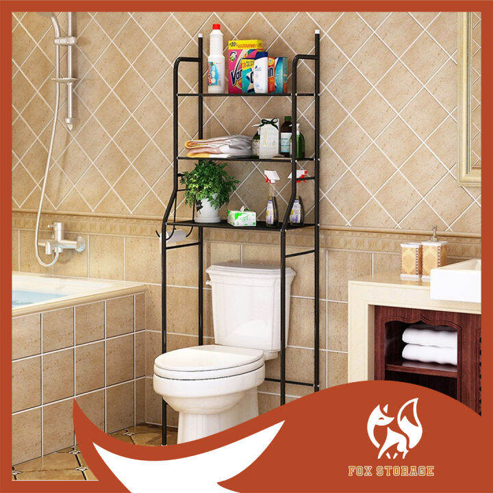 Toilet Organizer Shelves Metal Toilet Rack Bathroom Toilet Multi-Layer ...