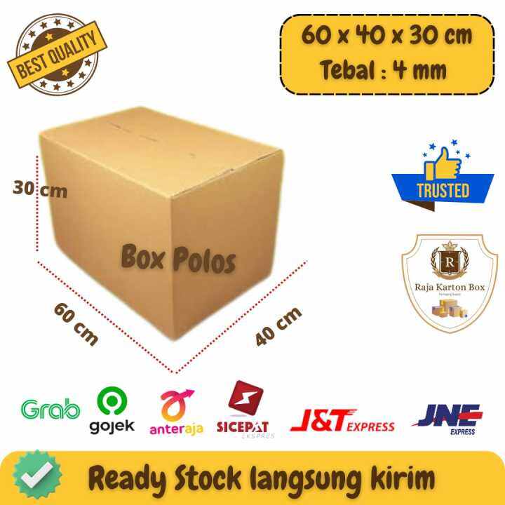 Kardus Box Polos jumbo / Kardus Packing ukuran 60 x 40 x 30 cm MURAH ...