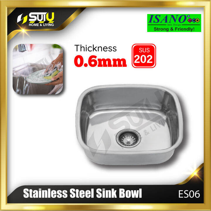 ISANO E06 Stainless Steel Kitchen Sink Bowl | Lazada