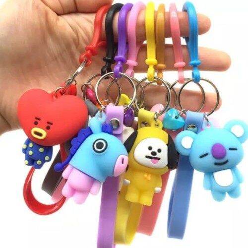 Gantungan kunci BT21 keychain BT21 gantungan kunci BTS cooky Mank Rj Koya Shooky Tata Van Chimmy ...