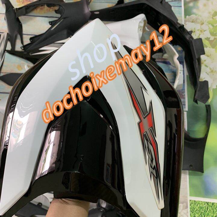 Bộ Dàn áo xe RSX 110 , RSX 2010 - 2011 màu Trắng Đen (TẶNG TEM )- nhựa trắng nguyên sinh cao cấp ...