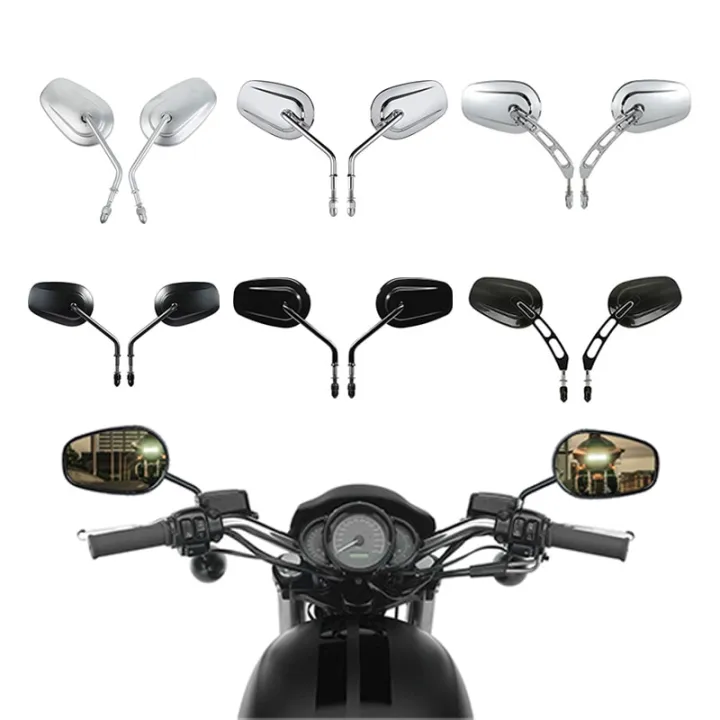 Motorcycle Rear Side Mirrors For Harley Road King Touring Xl 883