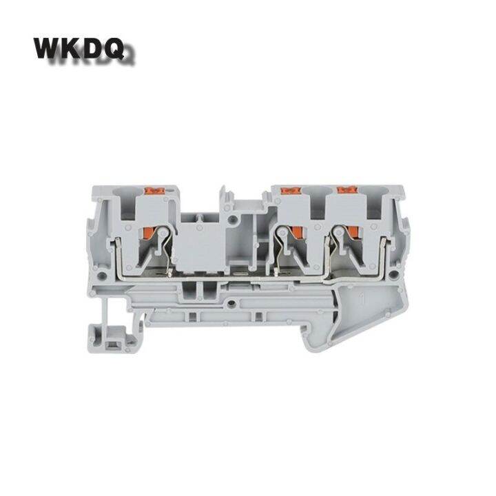 PT4-TW 10Pcs Push-In Feed-Through 3 Conductor Plug Terminals PT 4 Twin Wire Electrical Connector ...