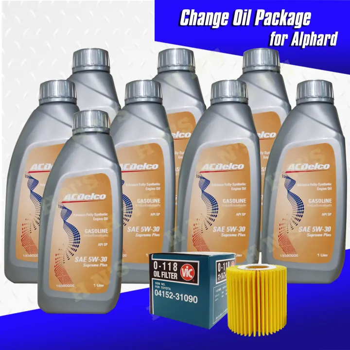 ACDelco Supreme Plus SAE 5W-30 API SP Fully Synthetic Oil Change ...