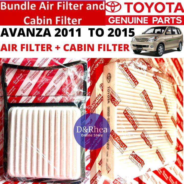TOYOTA AVANZA BUNDLE AIR FILTER AND CABIN FILTER FOR TOYOTA AVANZA 2011 ...