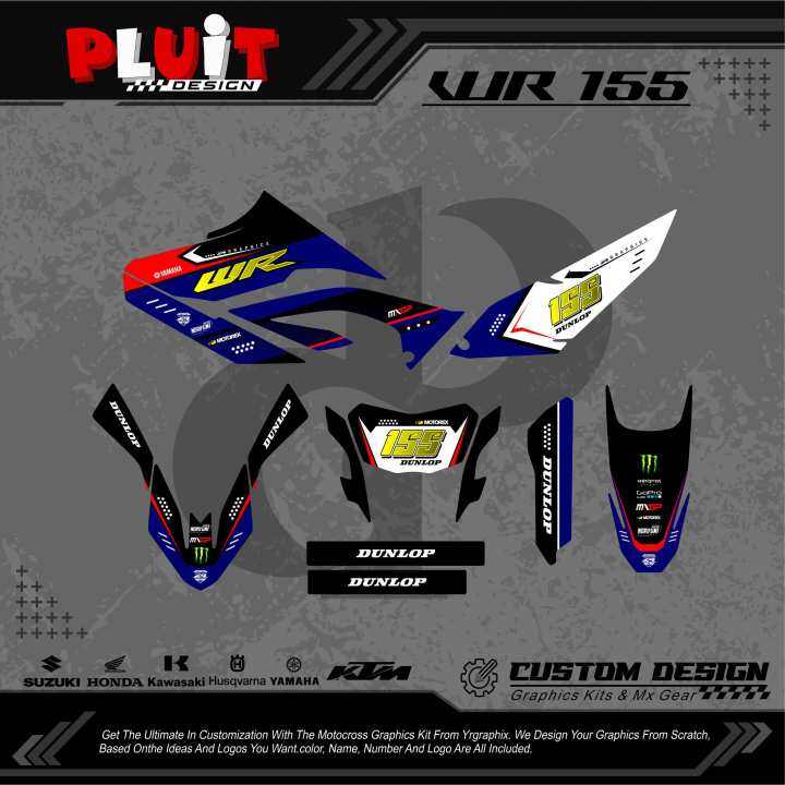 Decal Sticker Motor Yamaha WR155 Fullbody free custom desain | Lazada ...
