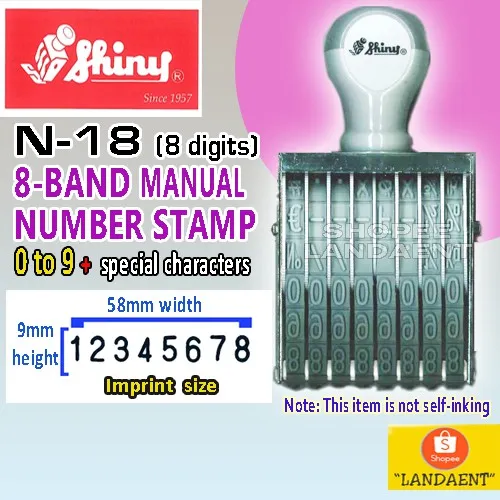 SHINY 8-Band Number Rubber Stamp (N-18) | Lazada PH