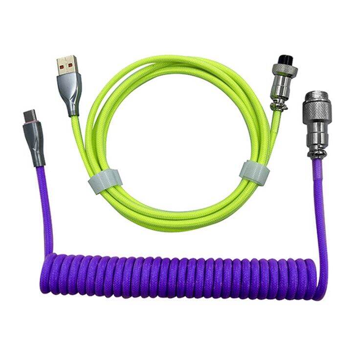 Mechanical Keyboard Cable USB Data Cable Aviation Head Cable Spring ...