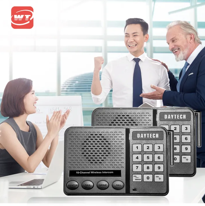 Two-way Intercom System Wireless Intercom System 10 Channel 1K Meters ...