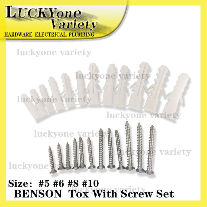 TOX WITH SCREW SET ( 5MM, 6MM, 8MM, 10MM ) BENSON | Lazada PH