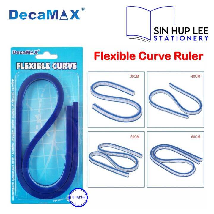 DECAMAX Flexible Curve Ruler 30 / 40 / 50 / 60 cm / Snake Ruler ...