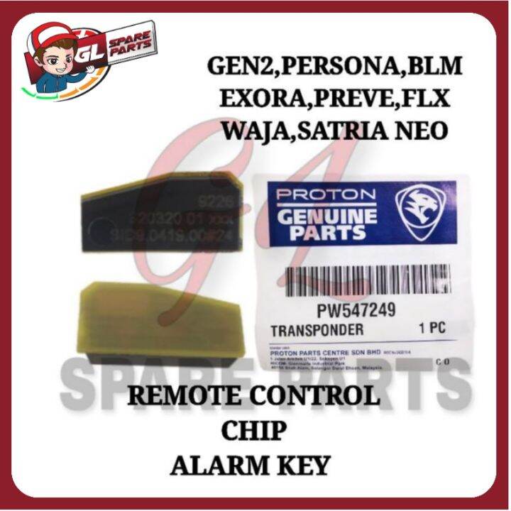 TRANSPONDER ALARM KEY (ORIGINAL) PROTON GEN2 WAJA BLM FLX EXORA PREVE ...
