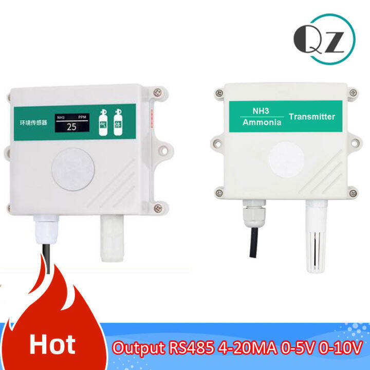 Ammonia Sensor NH3 Transmitter 500ppm Ammonia Concentration Gas Detector for Breeding Pigs and ...