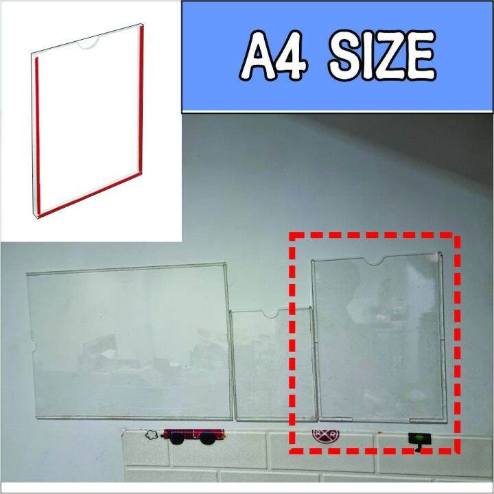 1Pc A4 A5 Wall Mounted Transparent Acrylic Sign HolderPicture Photo ...