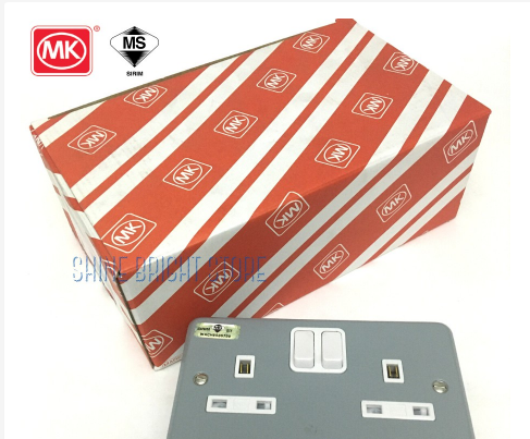MK G2946 ALM 13A 2 Gang Metalclad Switched Socket / MK 13A SWITCH ...