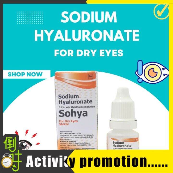 Sohya / Hyalidone Sodium Hyaluronate Eye drops for Dry Eyes and Cornea ...