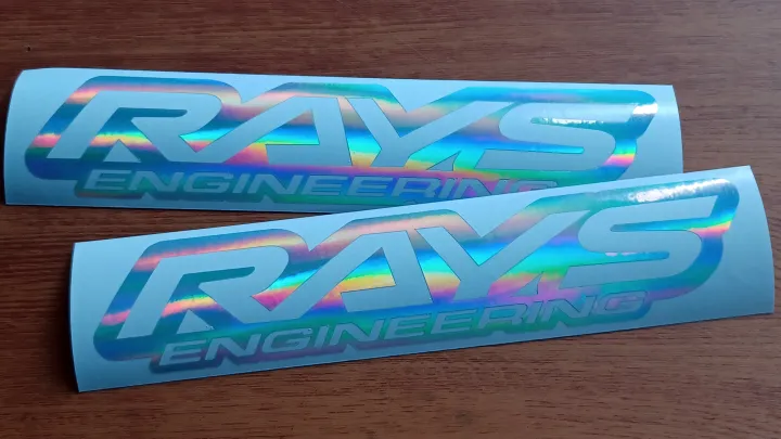 RAYS Engineering Hologram 250mm CUSTOM-MADE JDM Sticker Decal (2 pieces ...