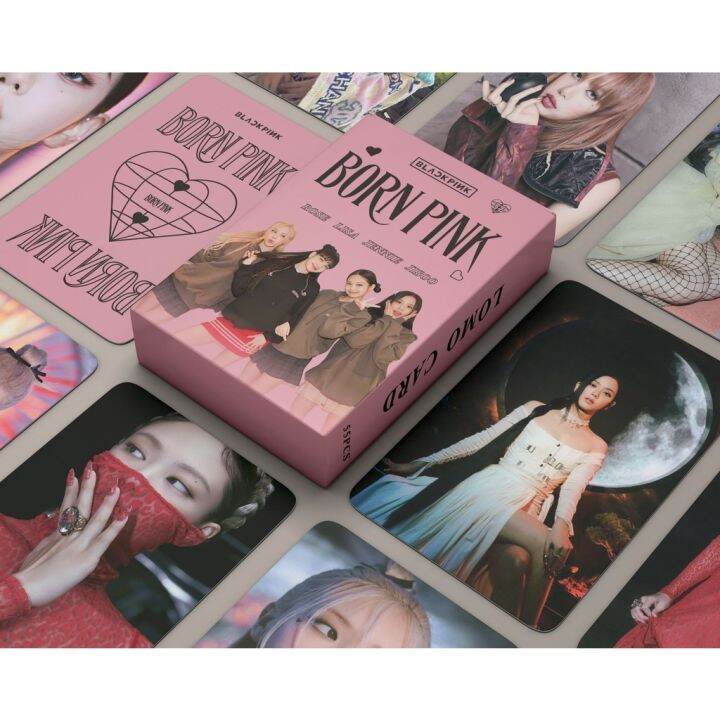 55pcs/box BP Born Pink World Tour Photocards LISA ROSE JENNIE JISOO ...