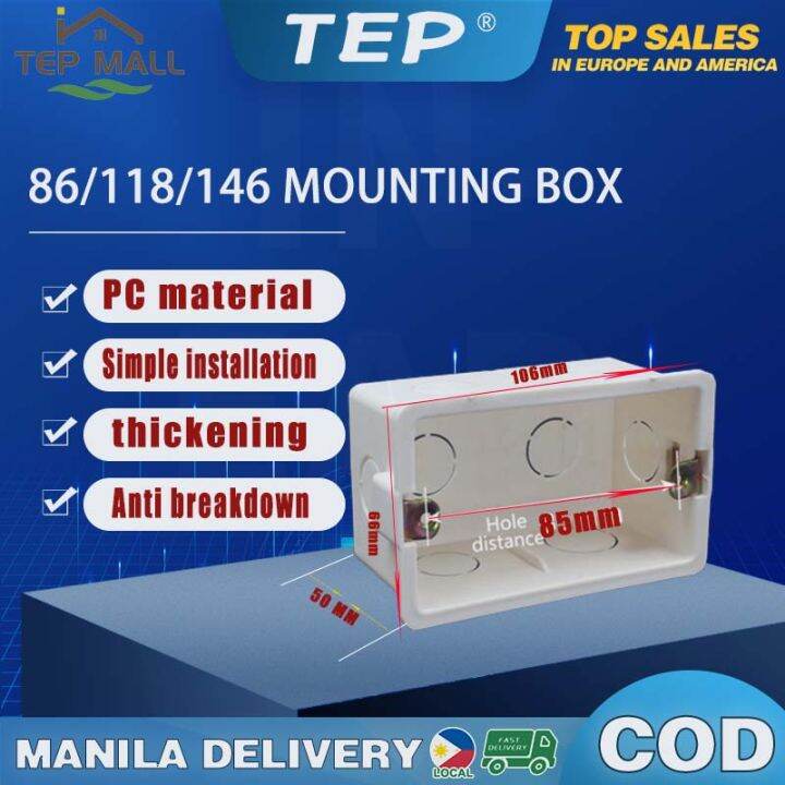 Wall Switch Box and Wall Outlet Box Utility Box Type 86/118/146 PVC ...