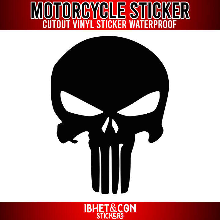 Sticker PUNISHER (3.3inch x 2.5inch) Waterproof Cutout Vinyl Sticker ...