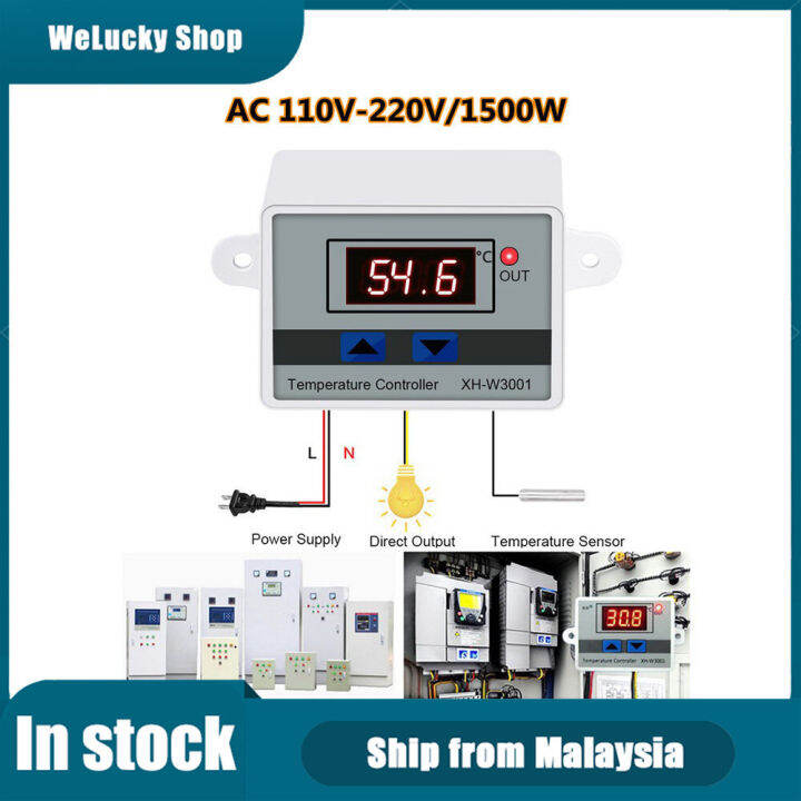 10A 110-220V AC Digital LED Temperature Controller XH-W3001 For ...